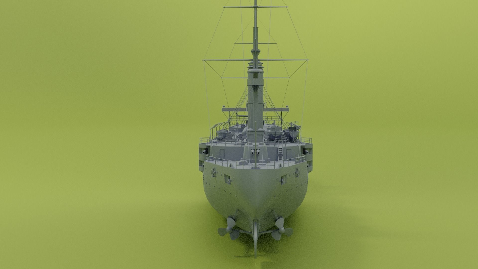 3D model HMS Cornwall cruiser VR / AR / low-poly | CGTrader