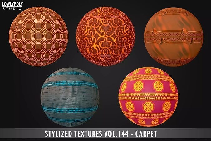 Texture Carpet Rug Vol 144 - Stylized Textures VR / AR / low-poly ...