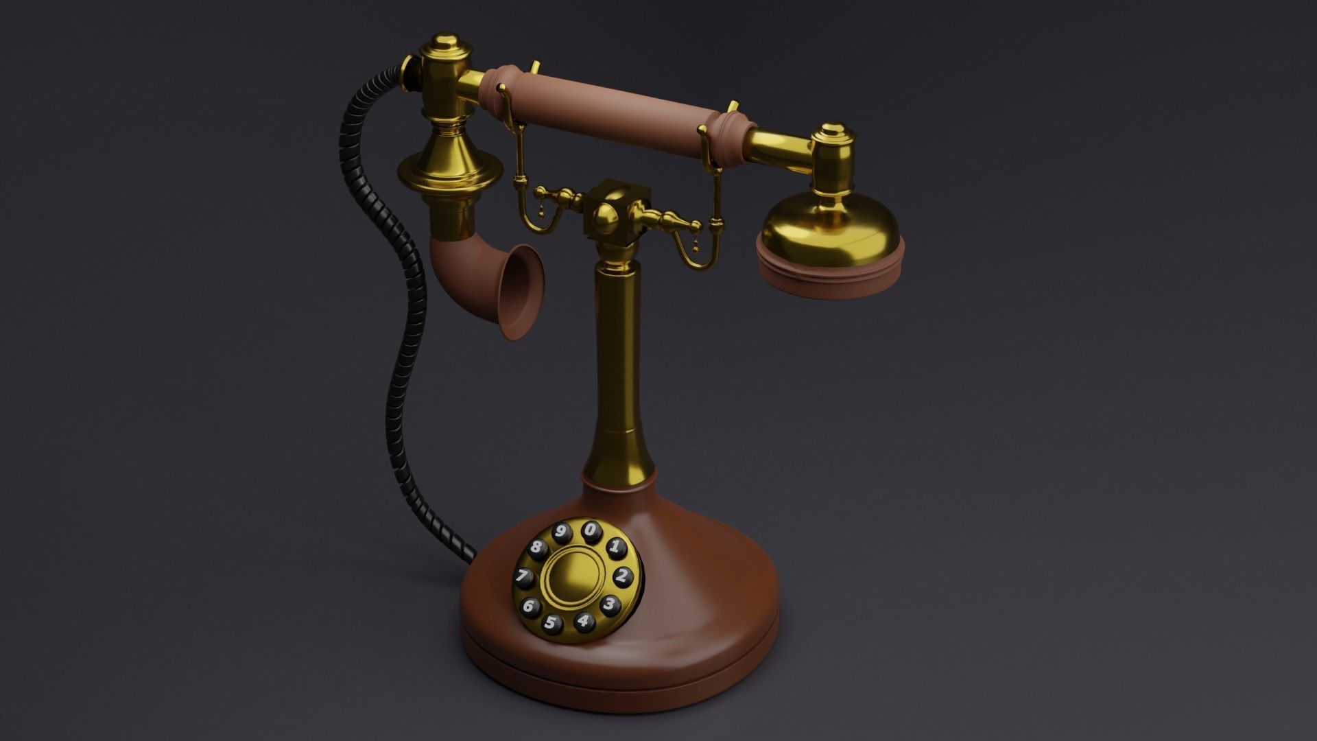 rotary dial vintage telephone 3D model | CGTrader