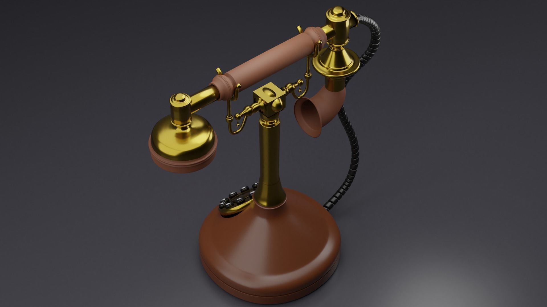 rotary dial vintage telephone 3D model | CGTrader