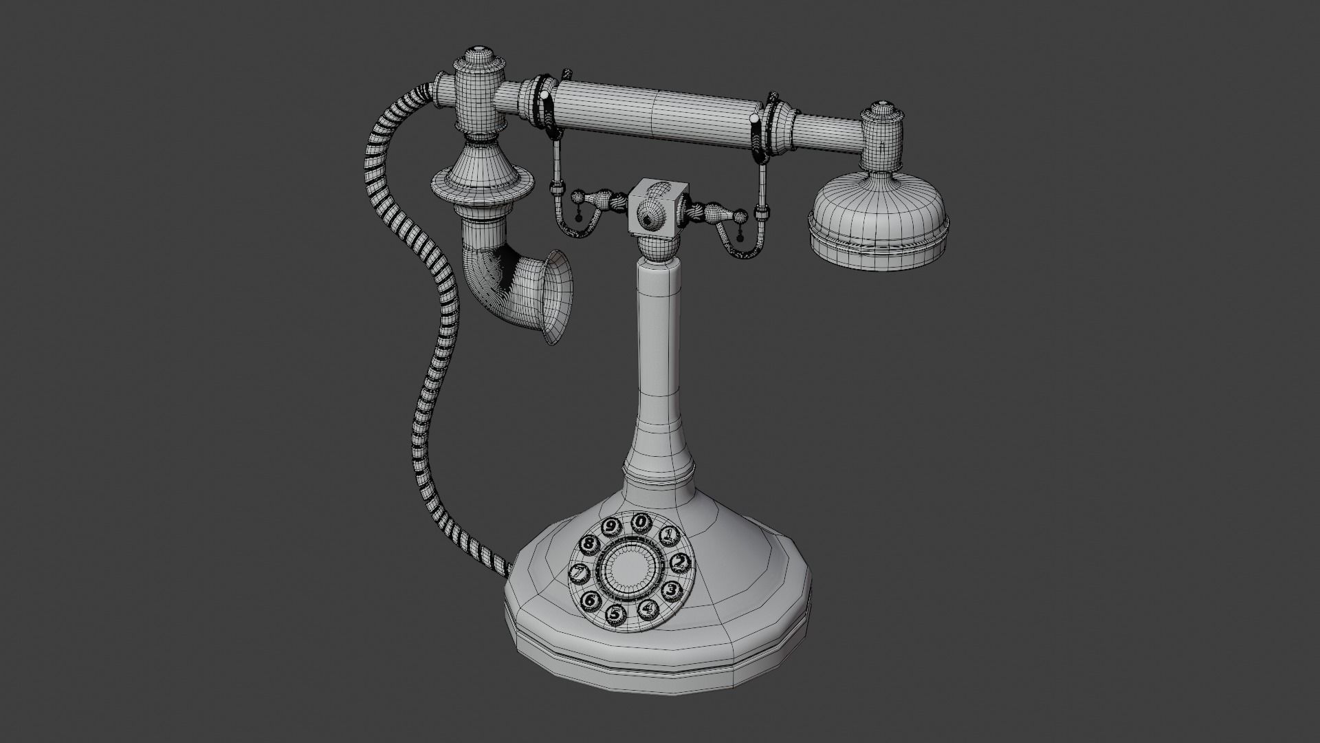 rotary dial vintage telephone 3D model | CGTrader