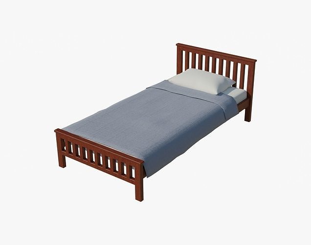 3D model Single Bed E5 VR / AR / low-poly | CGTrader