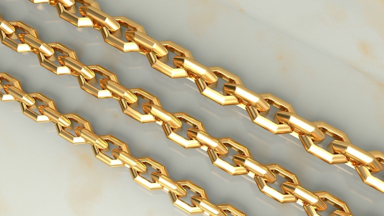 Edge Chain Link 3D model 3D printable | CGTrader