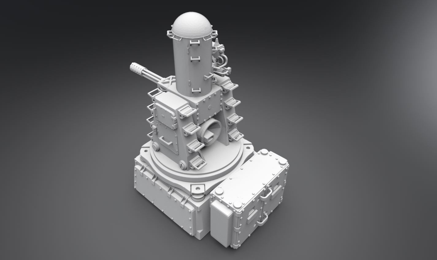 Phalanx CIWS Scale model 3D model 3D printable | CGTrader