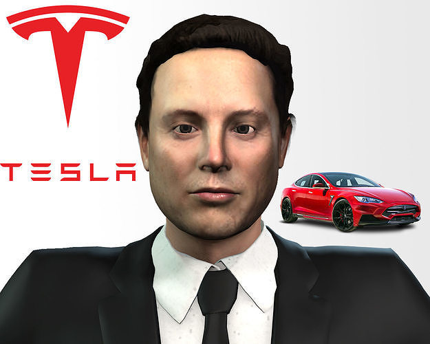ELON MUSK Full Rigged with Face rig 100 Morph 3D model 3D model rigged ...