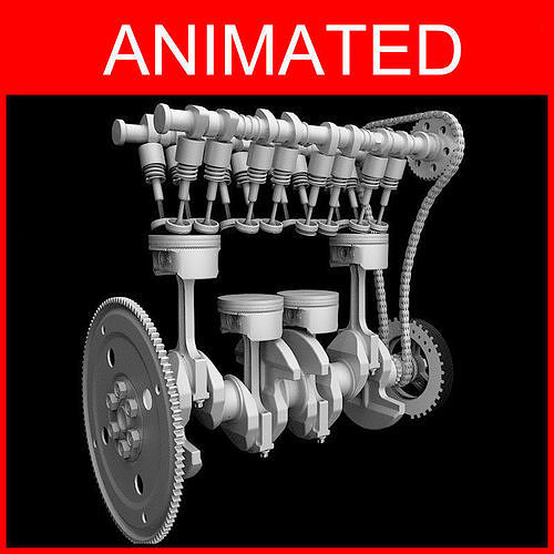 4POSITON ENGINE ANIMATION 3D model animated rigged | CGTrader