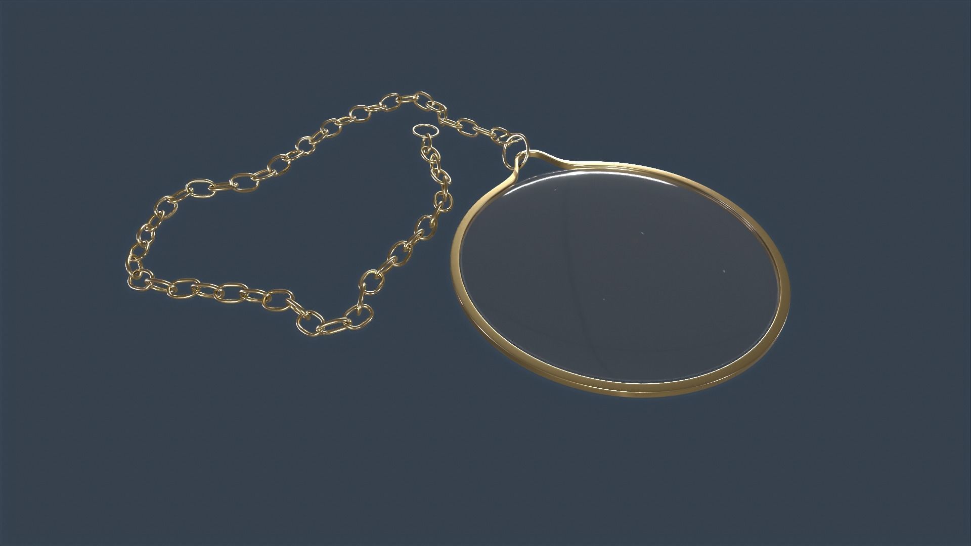 The golden monocle 3D model | CGTrader
