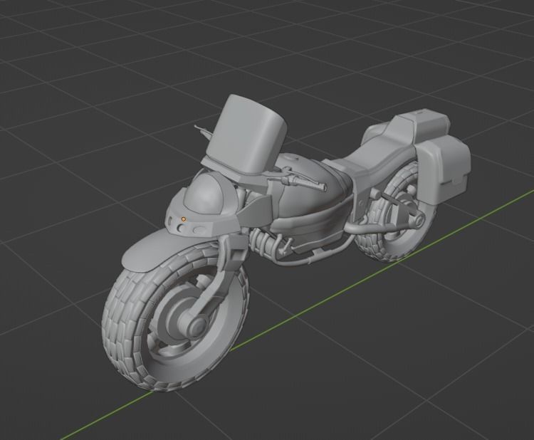 3D model Zurobike retro electric motorcycle and Pilot VR / AR / low-poly | CGTrader