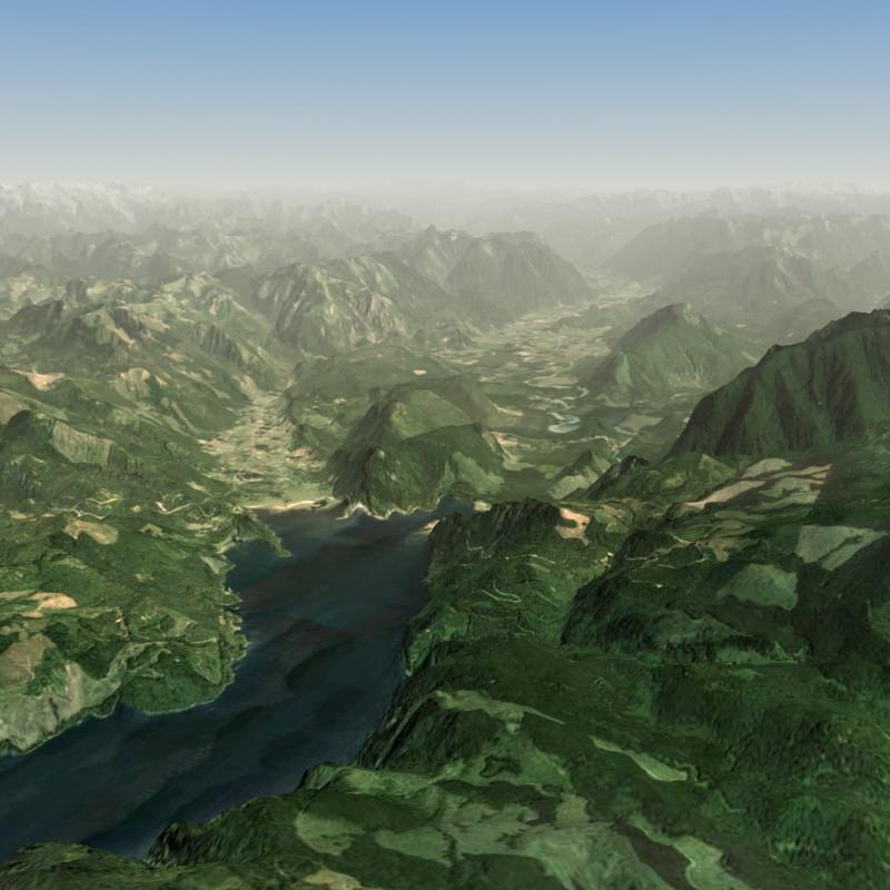 River Valley Terrain 3D model | CGTrader