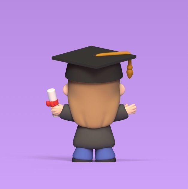 Girl Graduate 3D model 3D printable | CGTrader