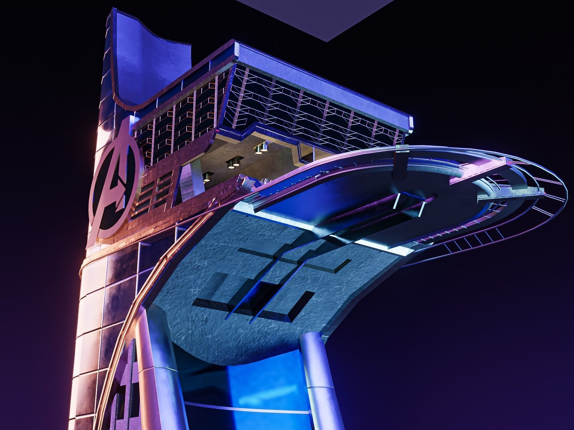 3D model Avengers Tower VR / AR / low-poly | CGTrader