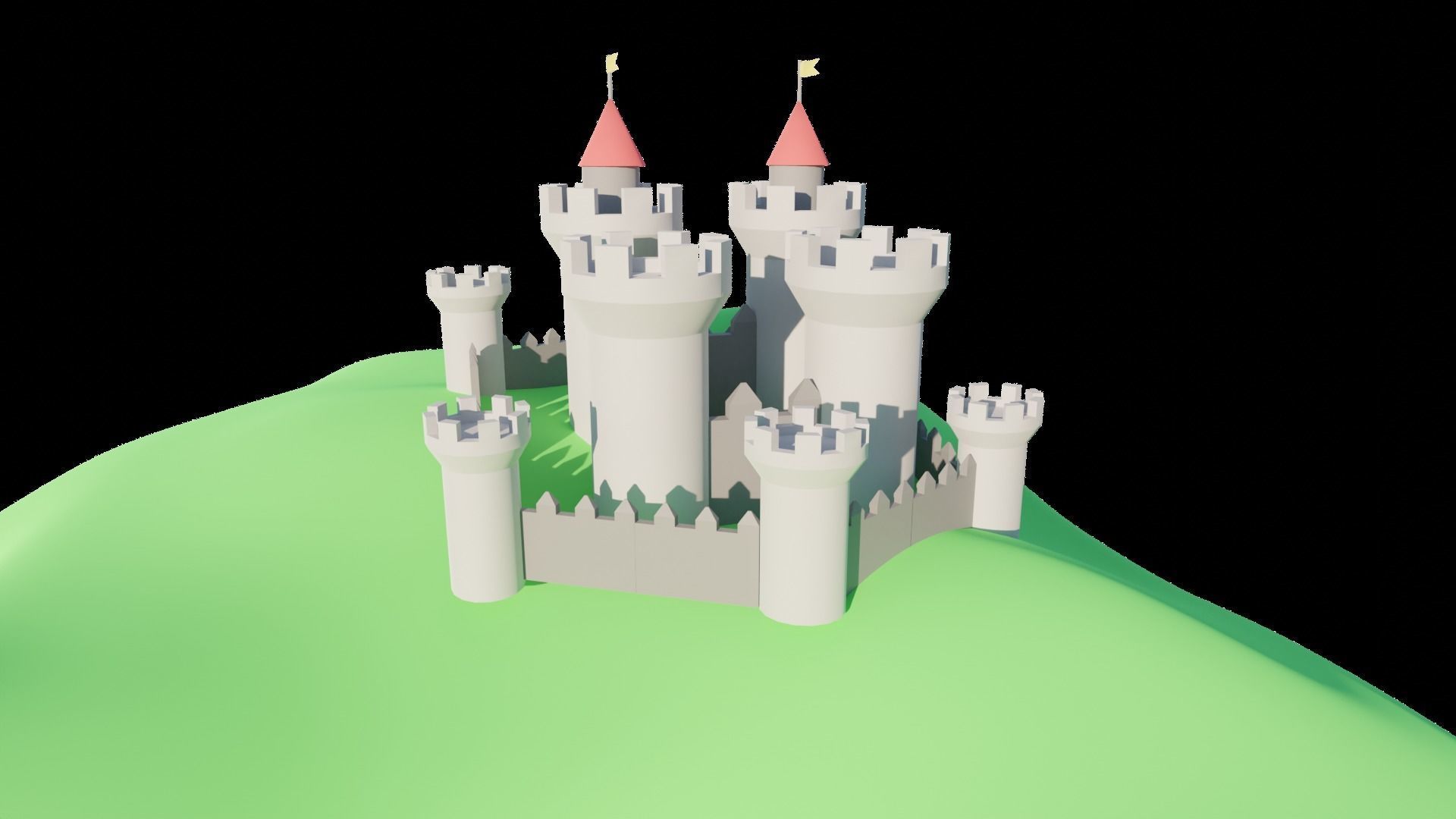 Low Poly Castle free VR / AR / low-poly 3D model | CGTrader