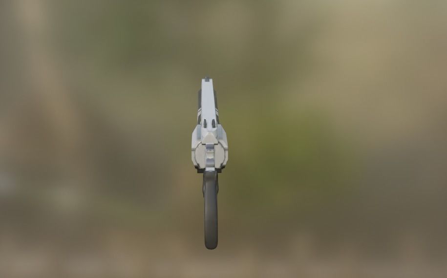 3D model Cyber revolver VR / AR / low-poly | CGTrader