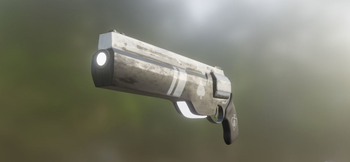 3D model Cyber revolver VR / AR / low-poly | CGTrader