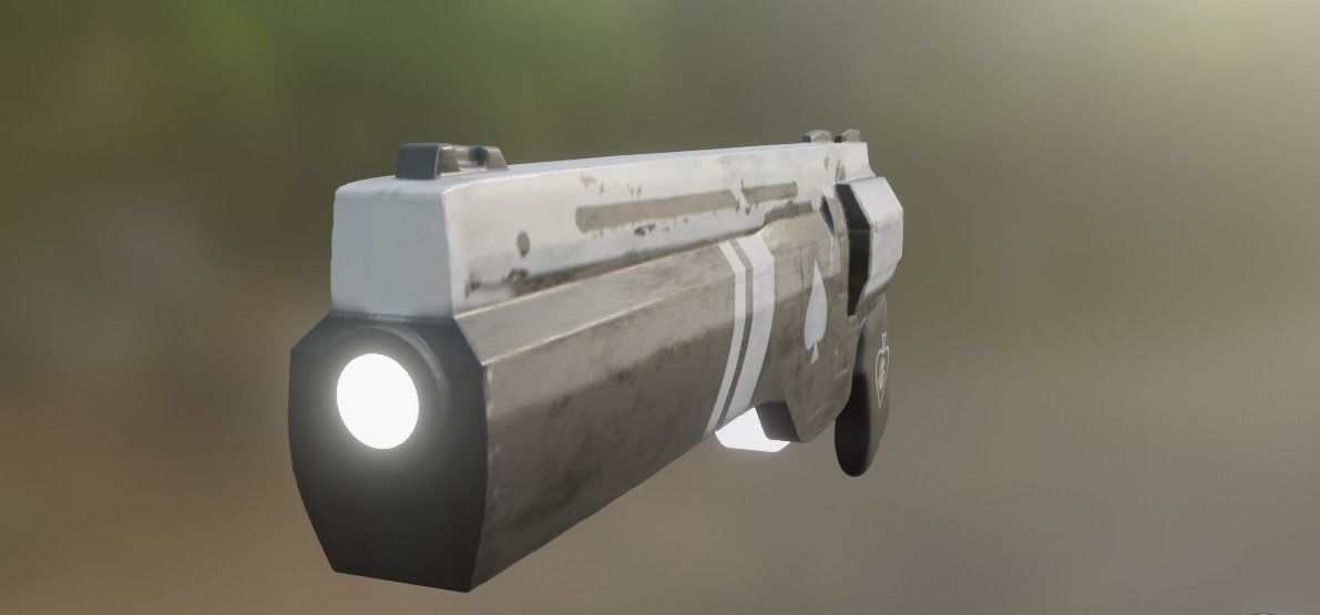 3D model Cyber revolver VR / AR / low-poly | CGTrader