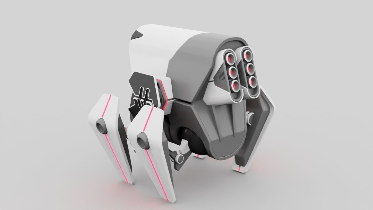Spider robot rigged - animated character 3D model animated rigged ...