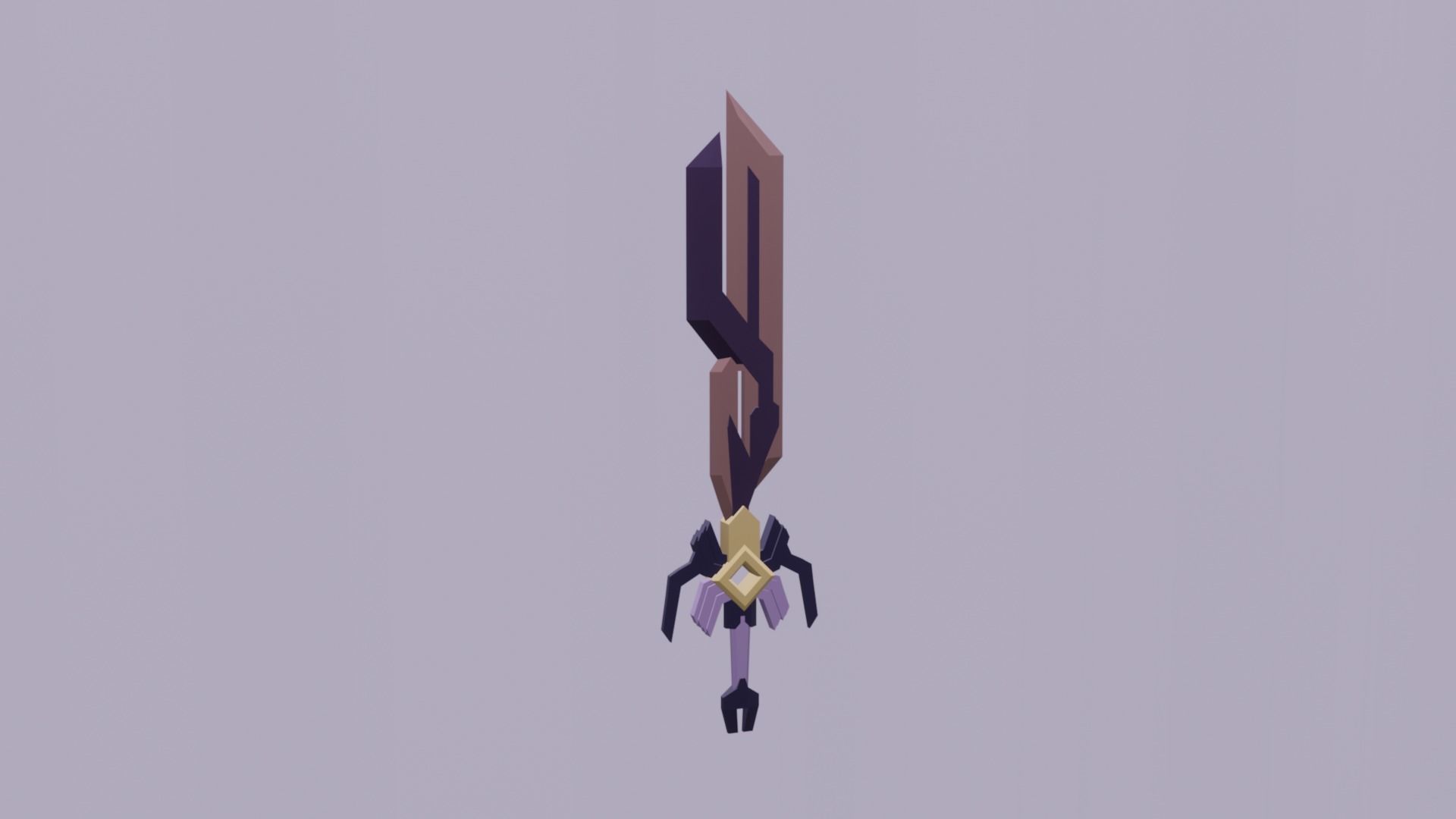 3D model Low poly sword AngleSword VR / AR / low-poly | CGTrader