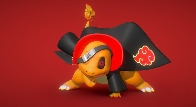 Charmander - 3D print - Akatsuki Collection 3D model 3D printable ...