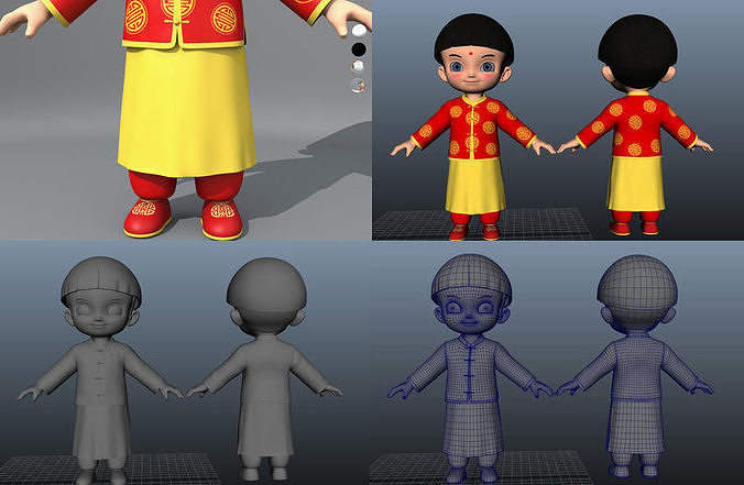 Chinese Fuwa nianwa 3D model | CGTrader