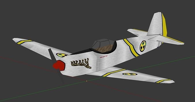 Apocalyptic Fighter Plane free VR / AR / low-poly 3D model | CGTrader