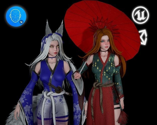 3D model Kitsune VR / AR / low-poly rigged | CGTrader