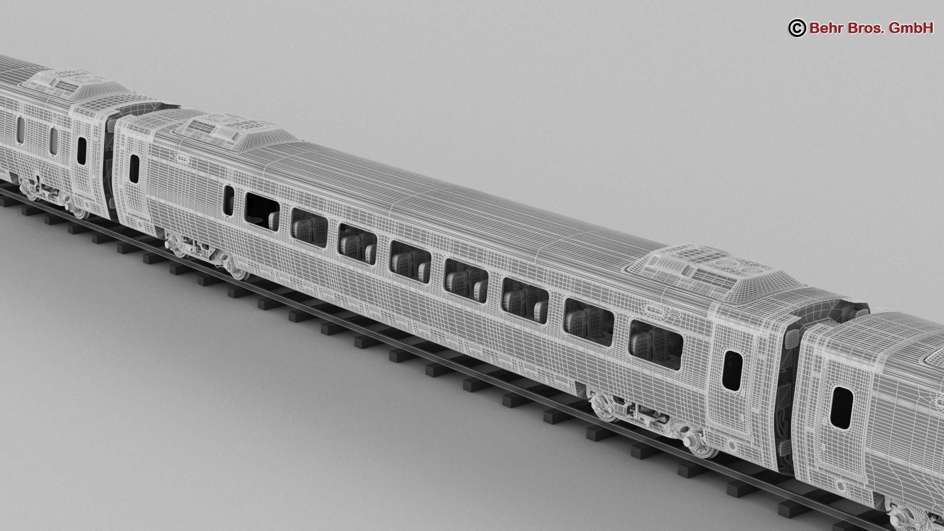Acela Express 3D model animated rigged | CGTrader