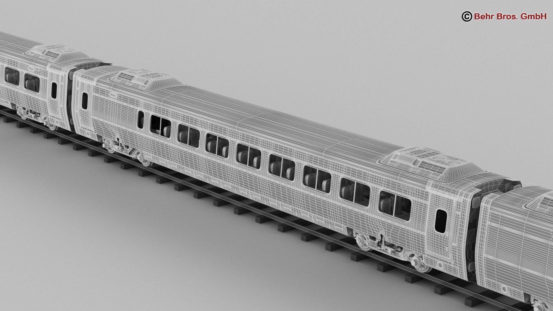 Acela Express 3D model animated rigged | CGTrader