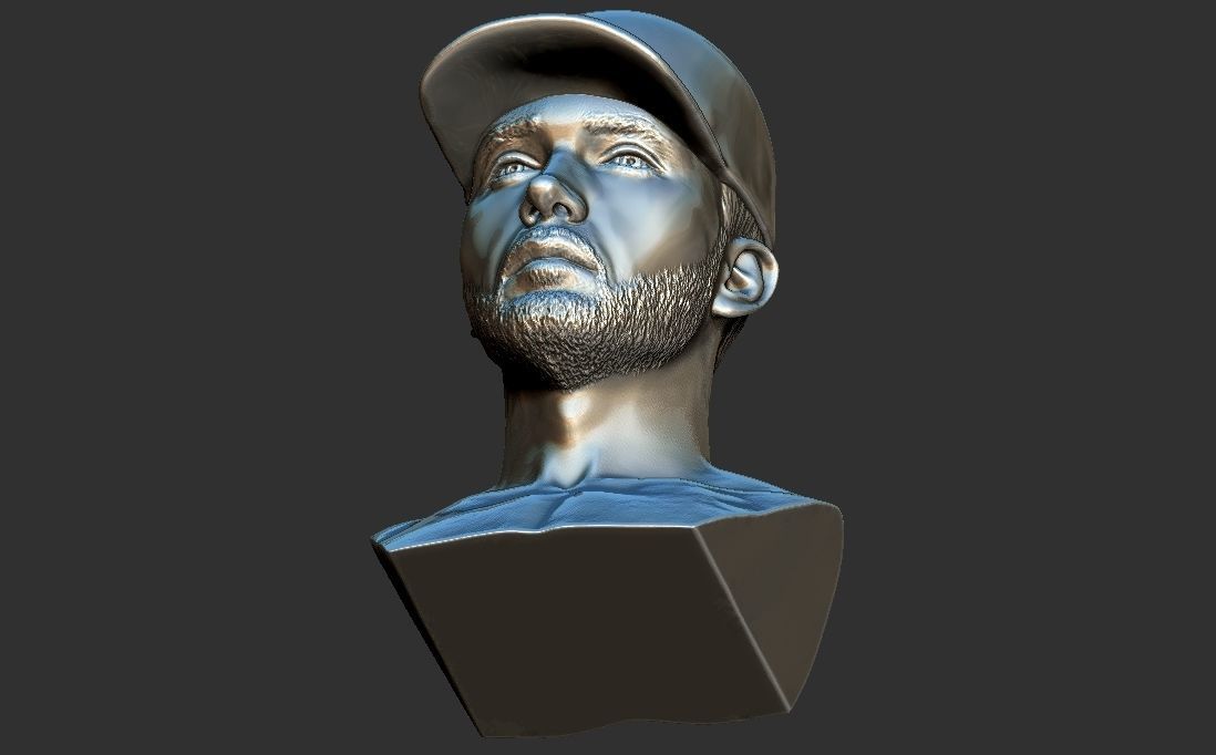 Eminem bust for 3D printing 3D model 3D printable | CGTrader