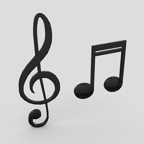3D model Musical Note 4 VR / AR / low-poly | CGTrader