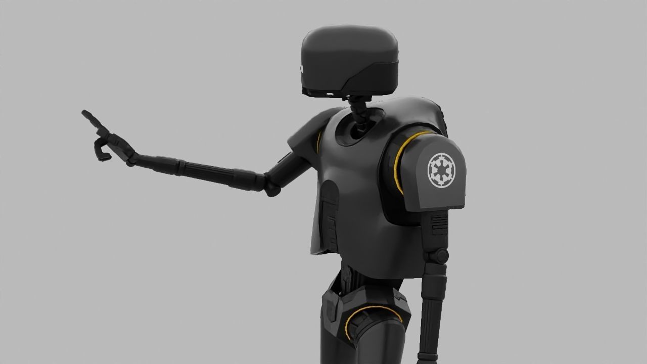Rogue One Imperial robot rigged 3D model rigged | CGTrader