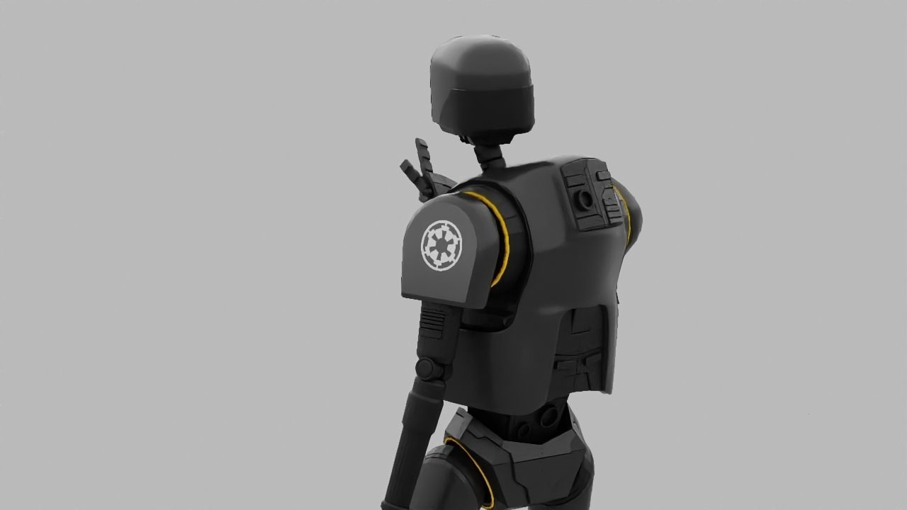 Rogue One Imperial robot rigged 3D model rigged | CGTrader
