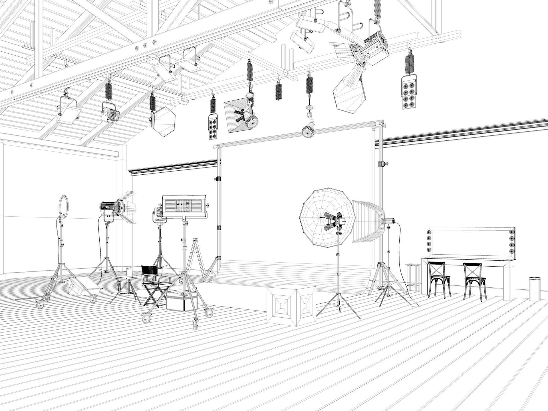 Photography Studio Scene 3 3D model | CGTrader
