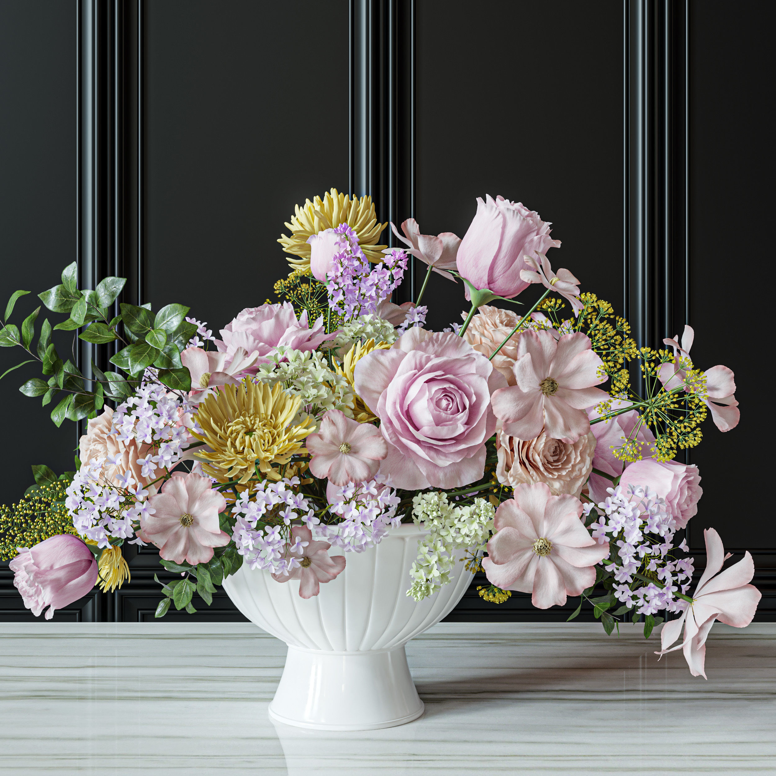 Flower Set 032 Centerpiece 3D model | CGTrader