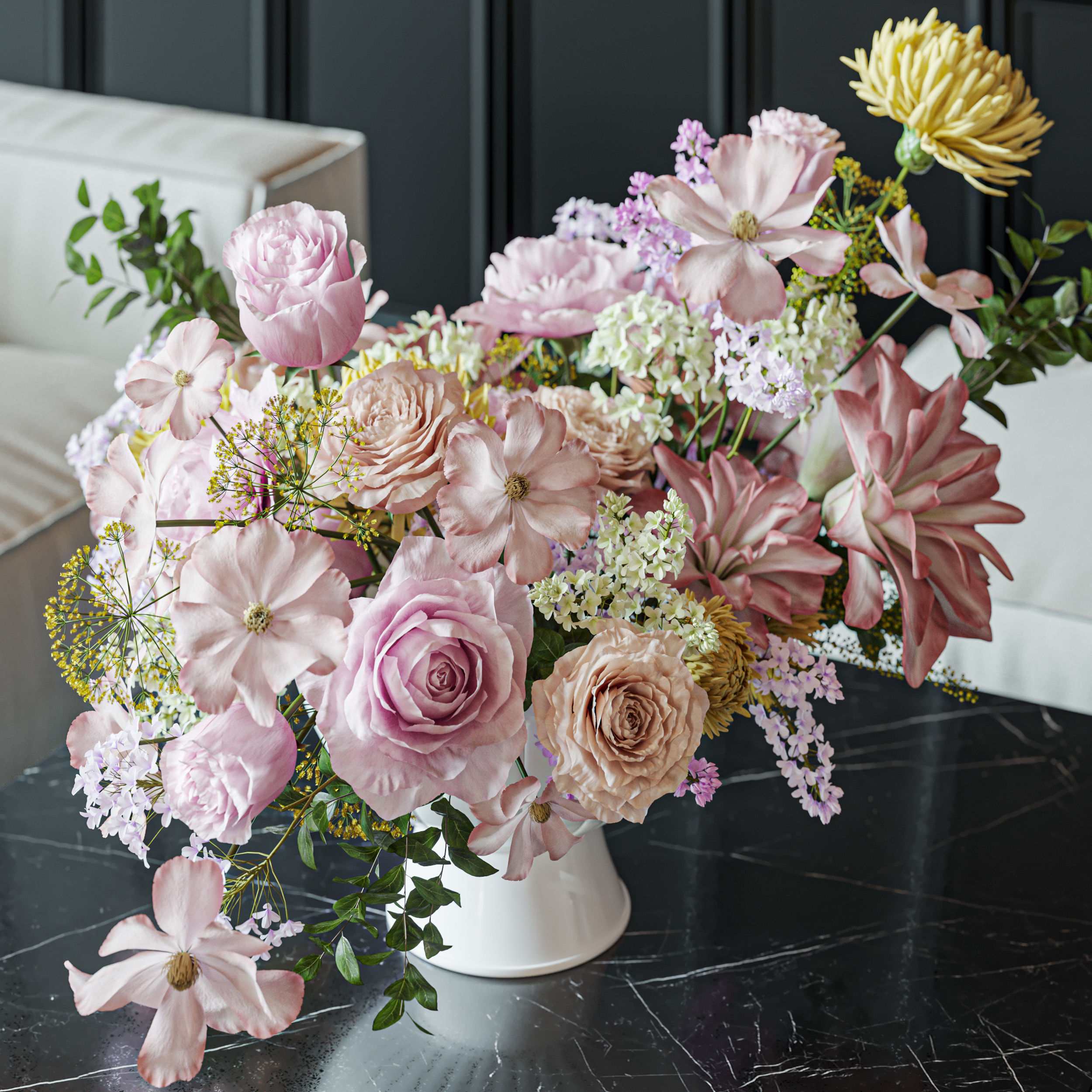 Flower Set 032 Centerpiece 3D model | CGTrader