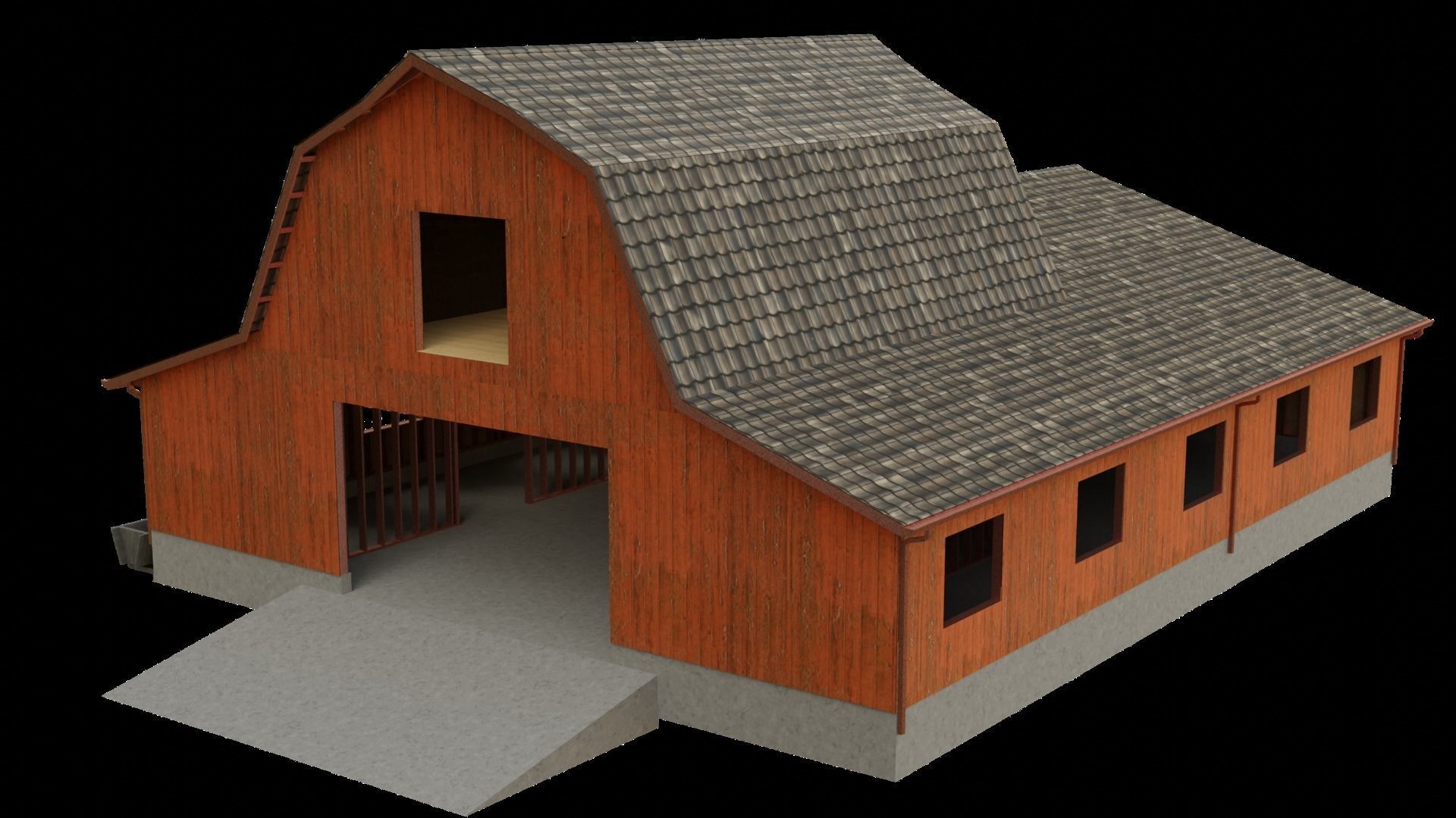 3D model Barn Cottage VR / AR / low-poly | CGTrader