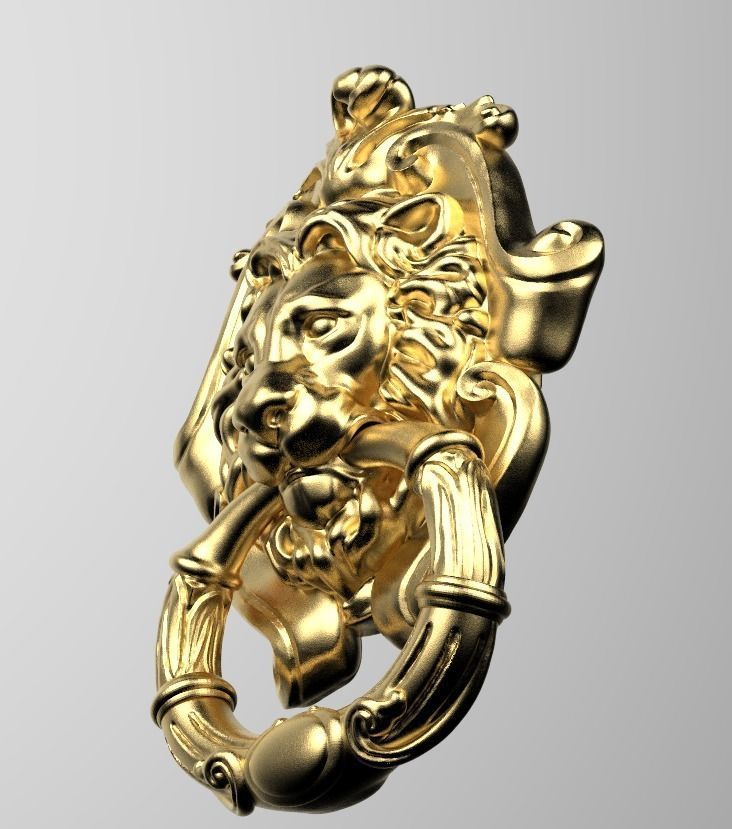 KNOCKER ornate bronze door 3D model 3D printable | CGTrader