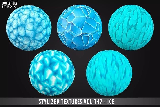 Texture Ice Vol 147 - Stylized Textures VR / AR / low-poly | CGTrader