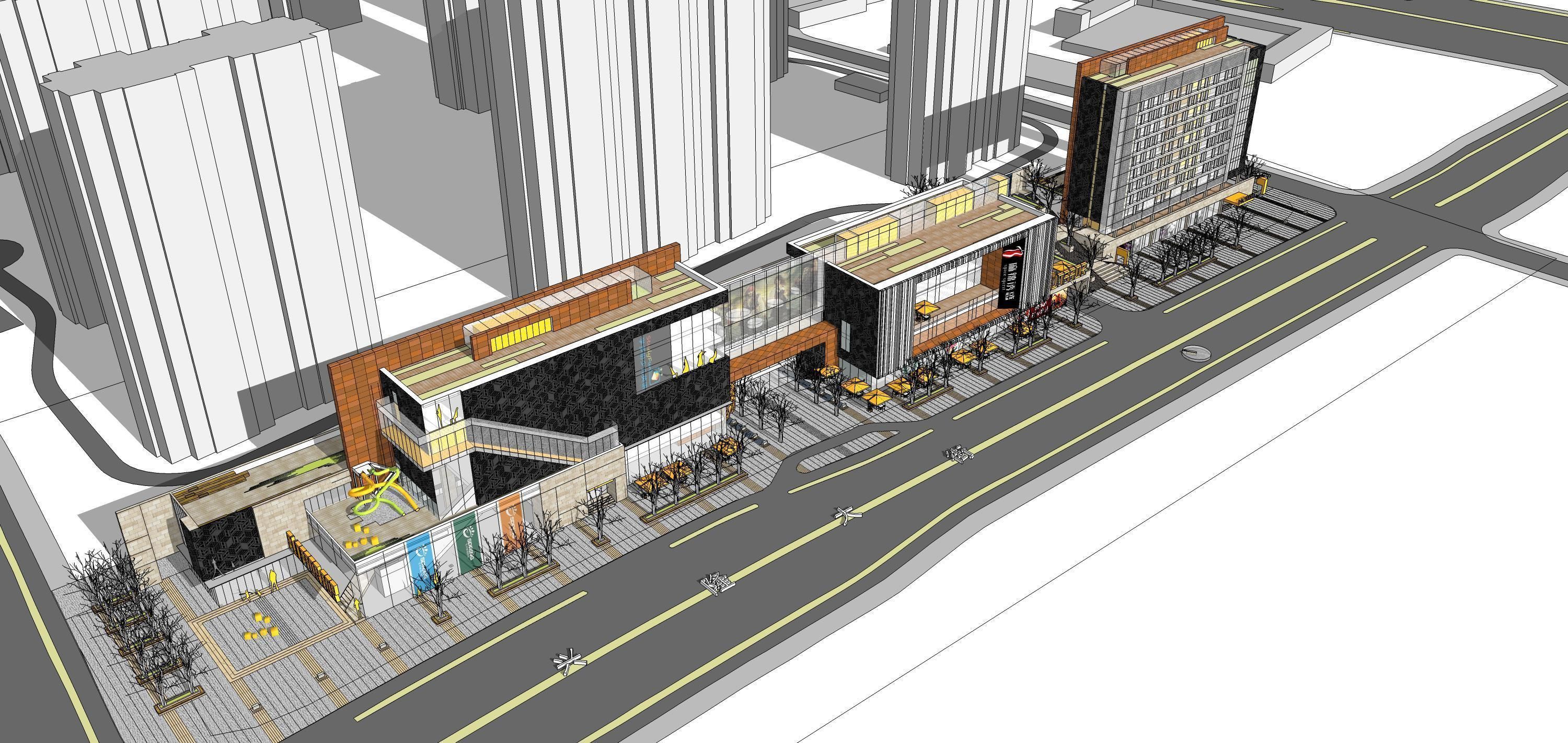 Sketchup Commercial Office Complex K2 3D model | CGTrader