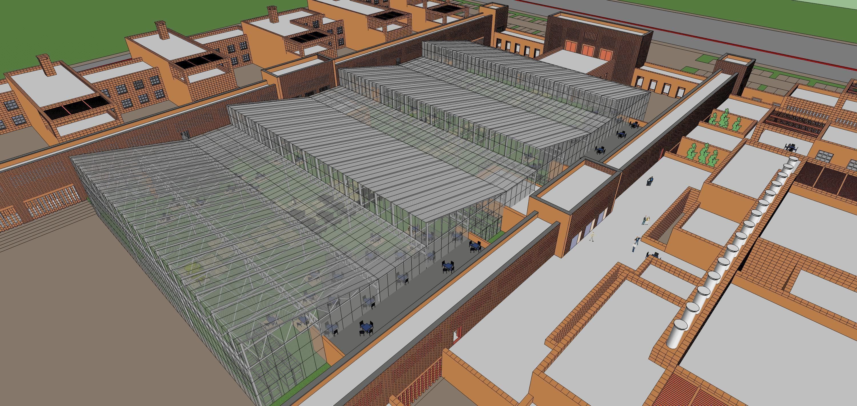 Sketchup Traditional complex and greenhouse K5 3D model | CGTrader