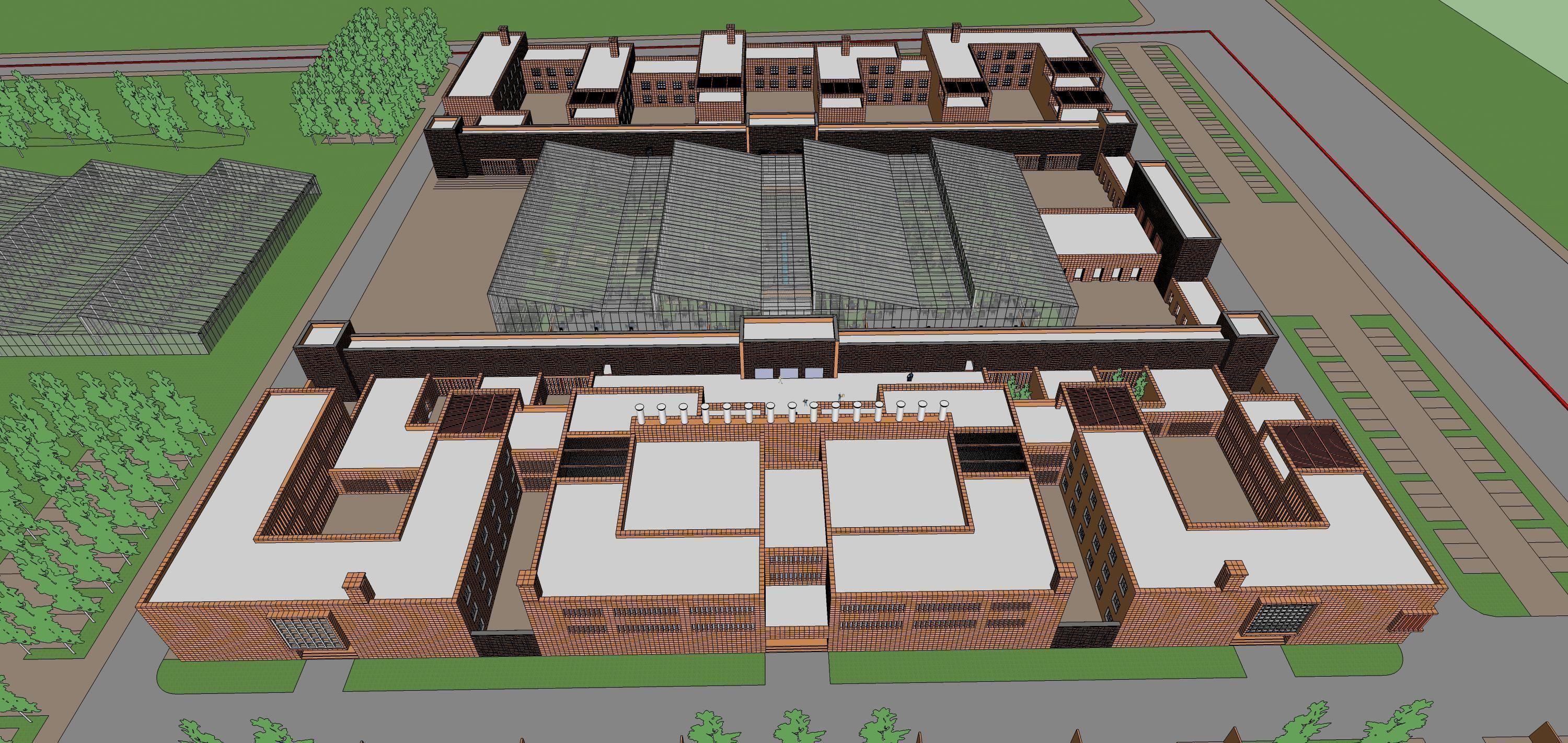 Sketchup Traditional complex and greenhouse K5 3D model | CGTrader