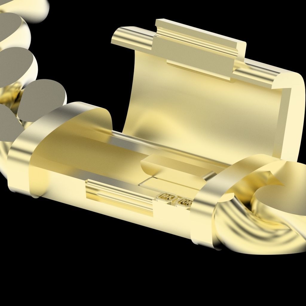 10 mm Cuban chain lock system with 3 models alternatives 3D model 3D ...