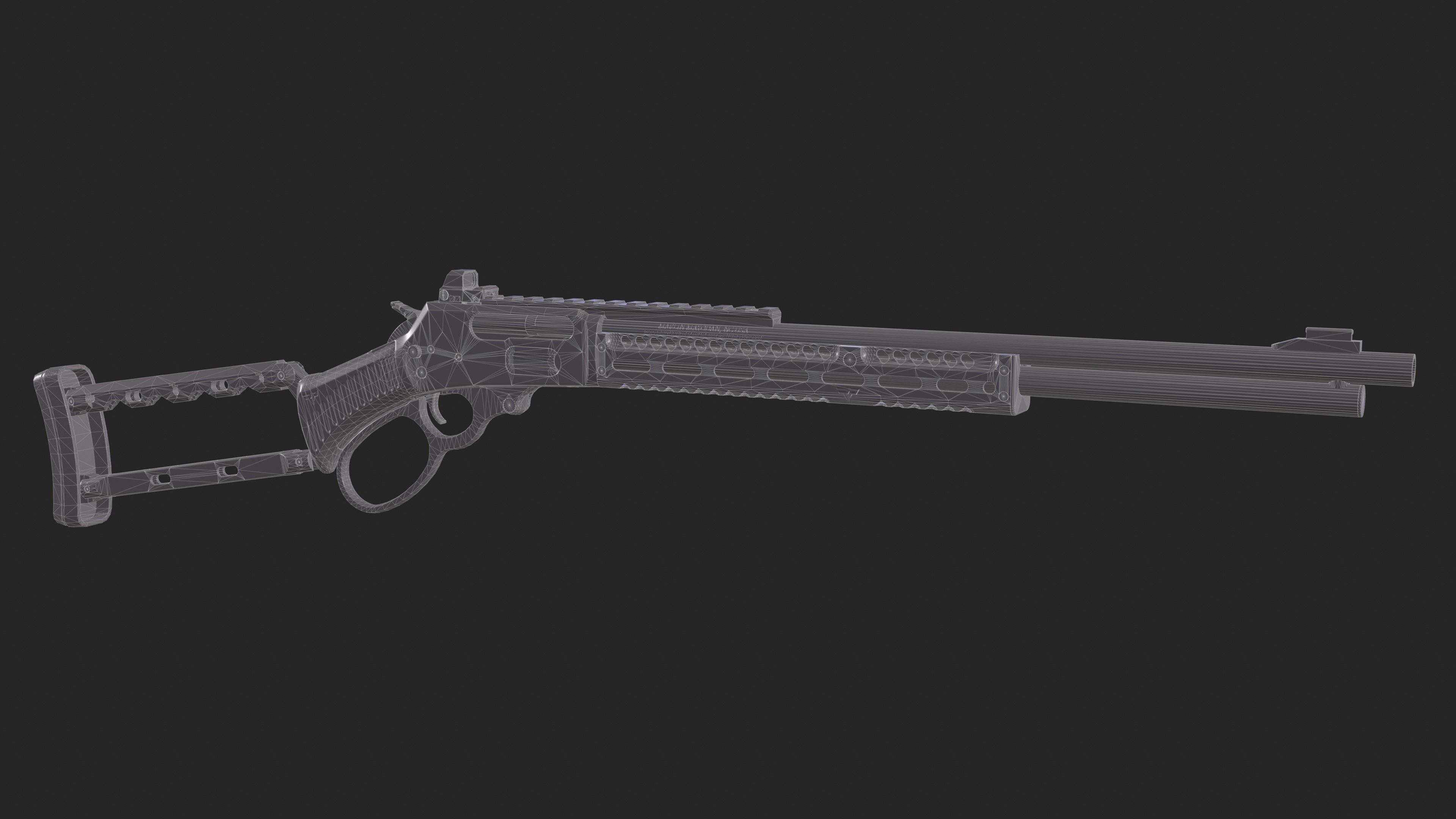 3D model Marlin model 1895 SBL and Textures VR / AR / low-poly | CGTrader