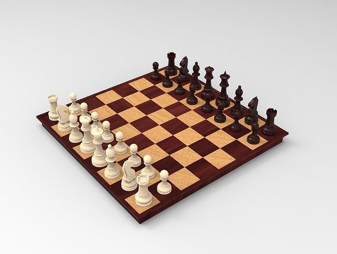 Chess board 3D model 3D printable | CGTrader