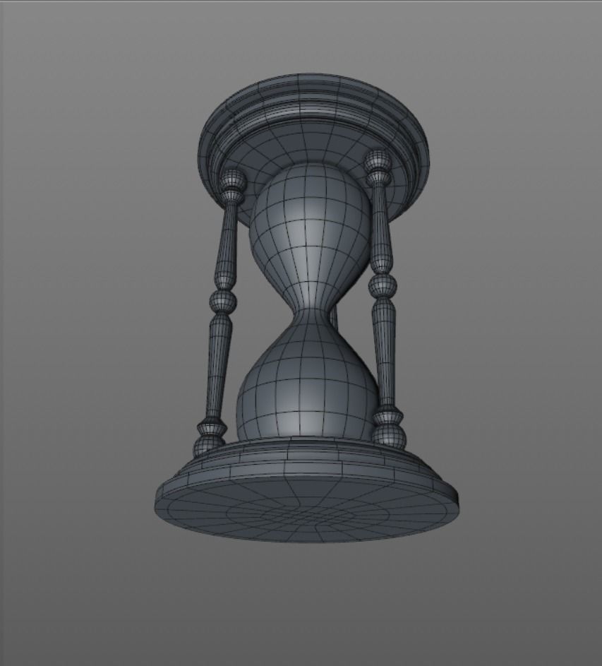 3D model Low poly Hourglass Sand Clock with PBR textures VR / AR / low ...