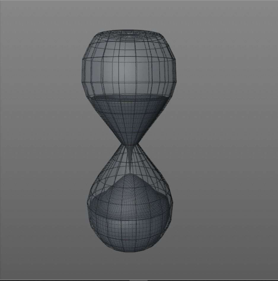 3D model Low poly Hourglass Sand Clock with PBR textures VR / AR / low ...