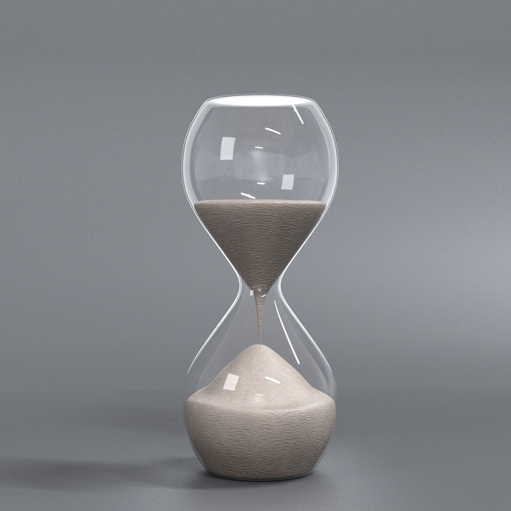 3D model Low poly Hourglass Sand Clock with PBR textures VR / AR / low ...