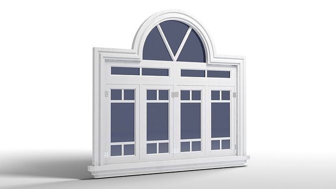 3D model Arched Window Long VR / AR / low-poly | CGTrader