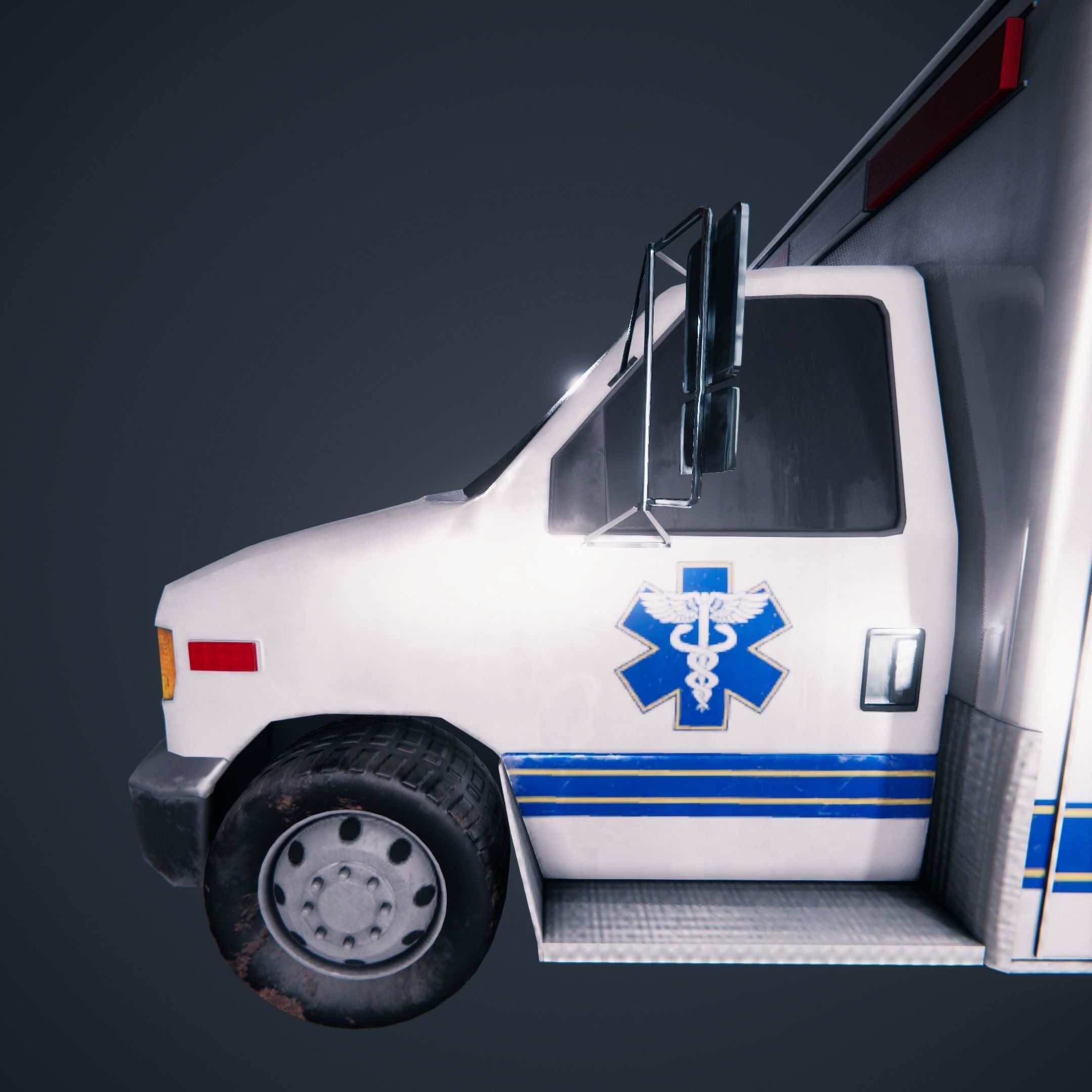 3D model Ambulance Box Truck Rigged INTERIOR EXTERIOR VR / AR / low ...