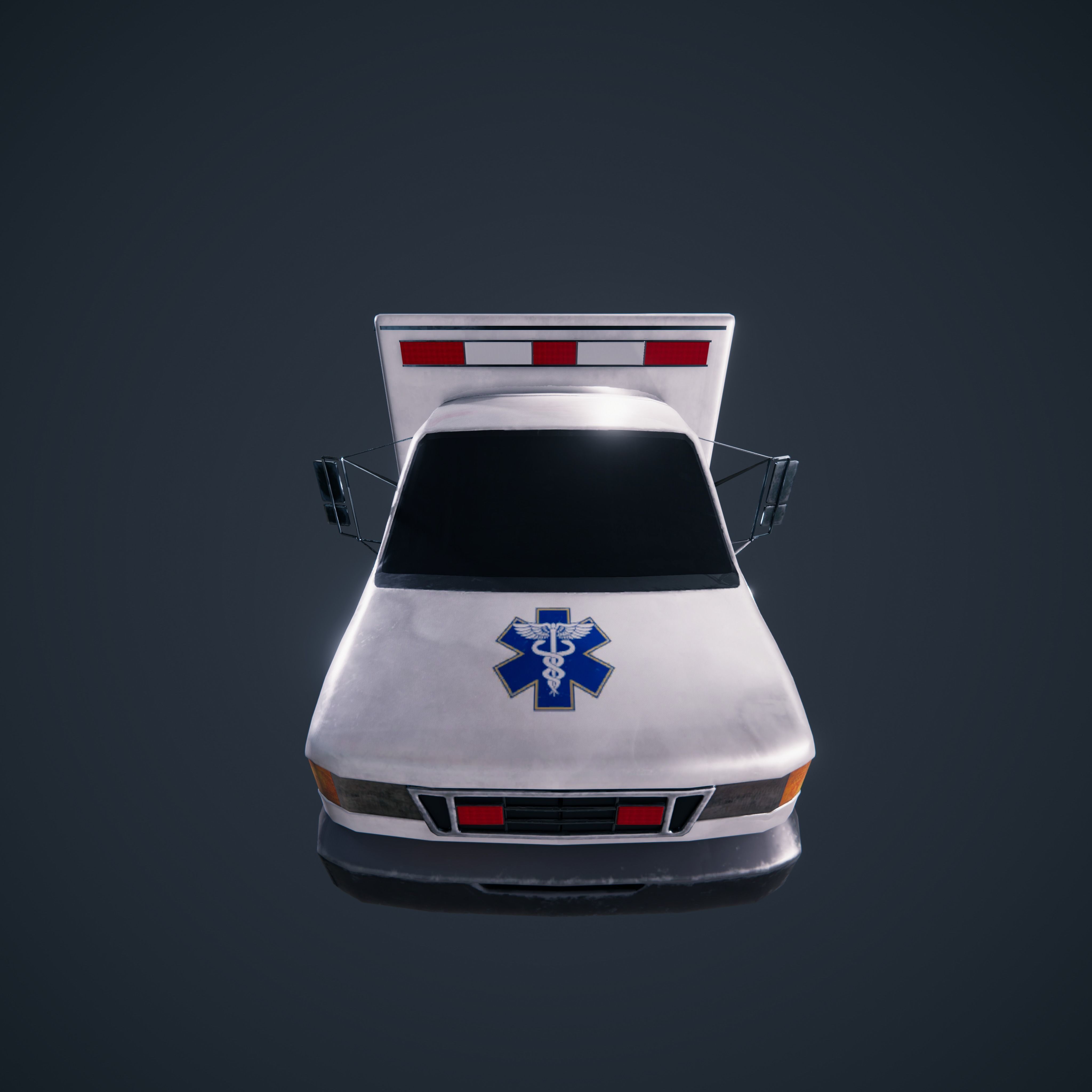 3D model Ambulance Box Truck Rigged INTERIOR EXTERIOR VR / AR / low ...