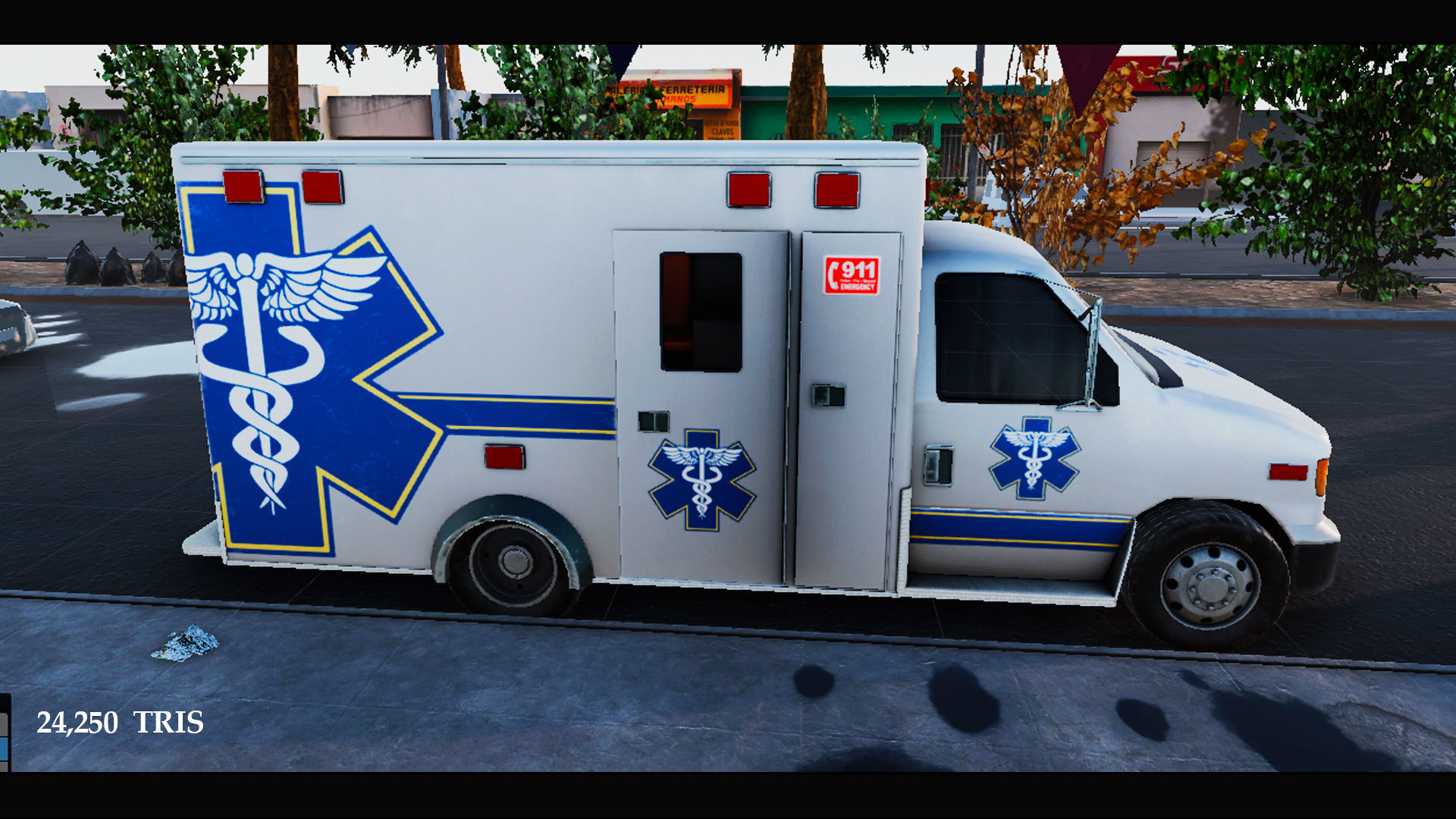 3D model Ambulance Box Truck Rigged INTERIOR EXTERIOR VR / AR / low ...